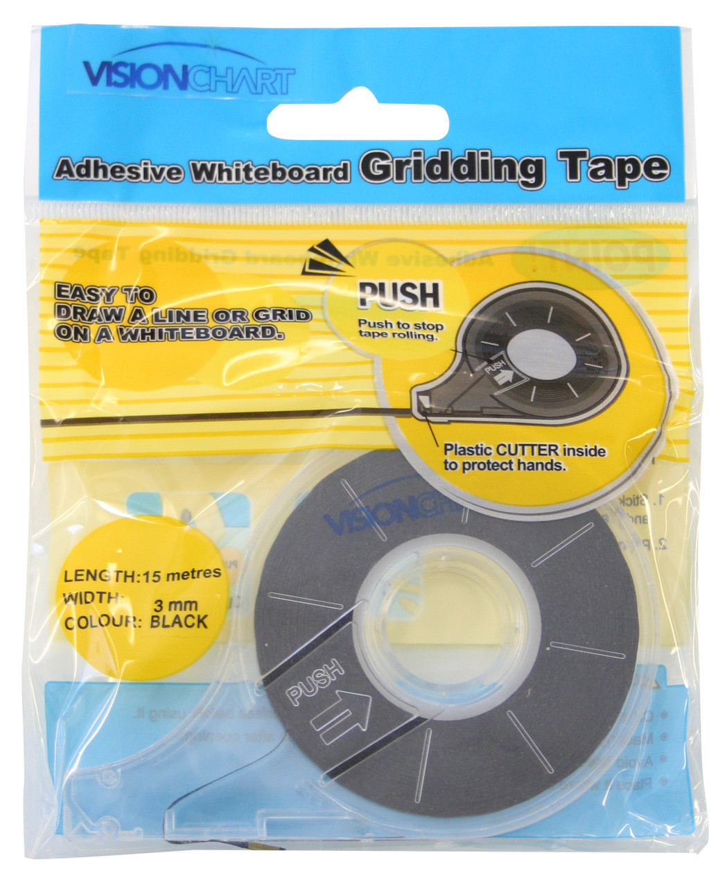 Visionchart VA0008 Adhesive Black Lining Tape 3.0mm x 15m Roll | Mega ...