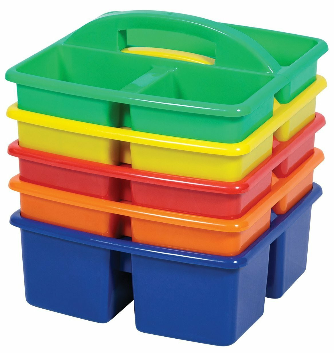 Small White Plastic Caddy by Elizabeth Richards | Mega Office Supplies