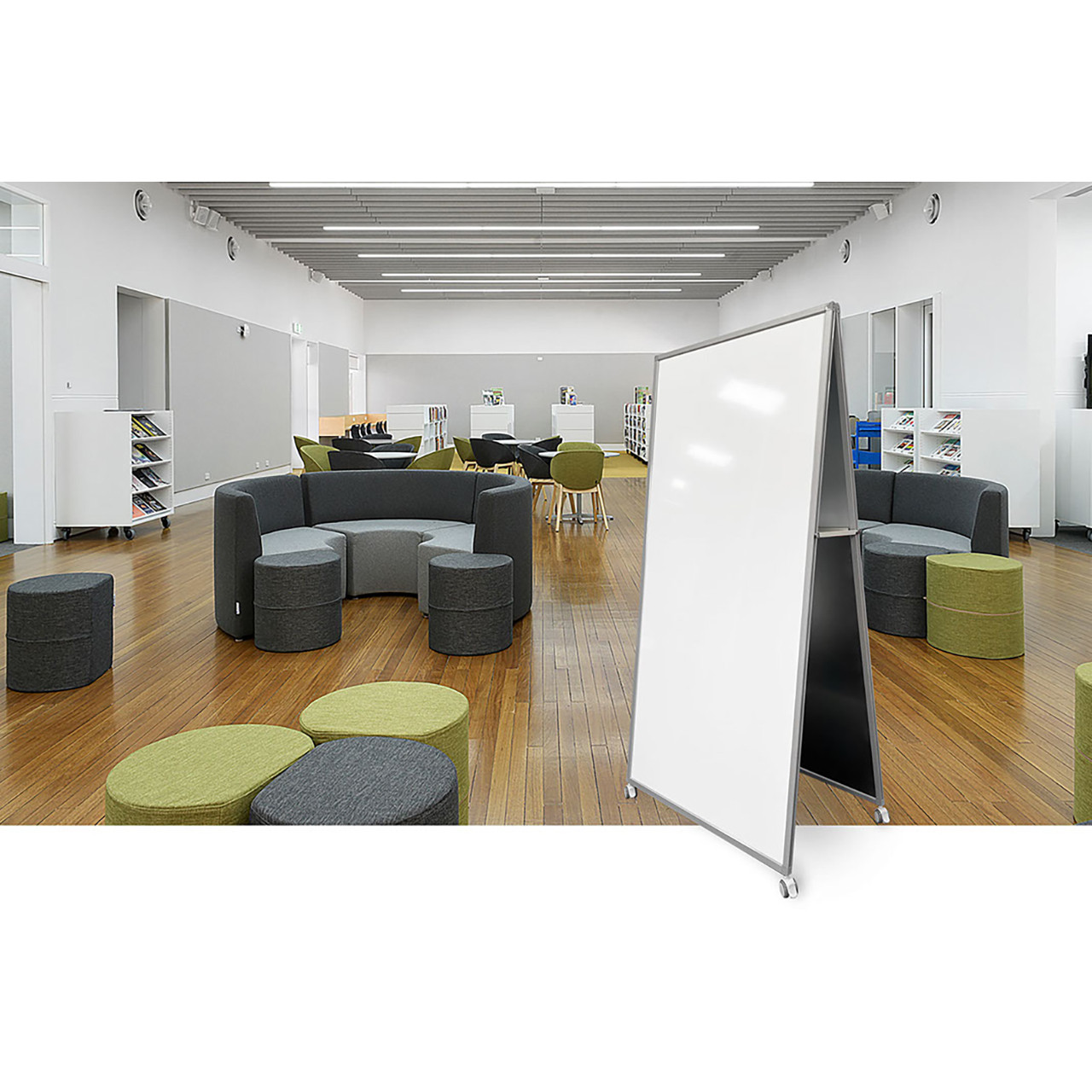 Visionchart VAPB1890 Alpha AD1 Mobile Porcelain Whiteboard 1800 x 900mm ...