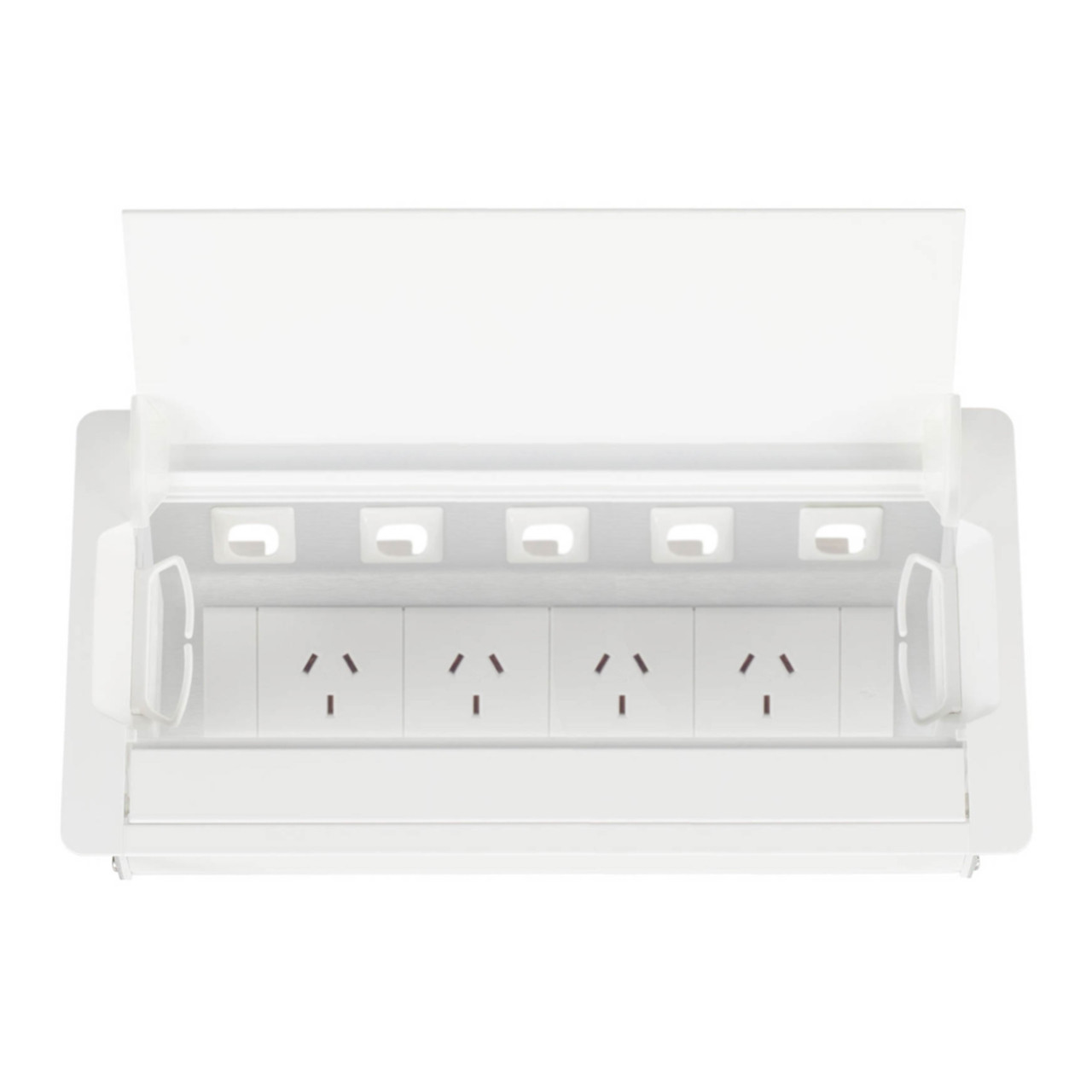 Table Surface Mounted Service Box 4 GPO 5 Data White | Mega Office Supplies