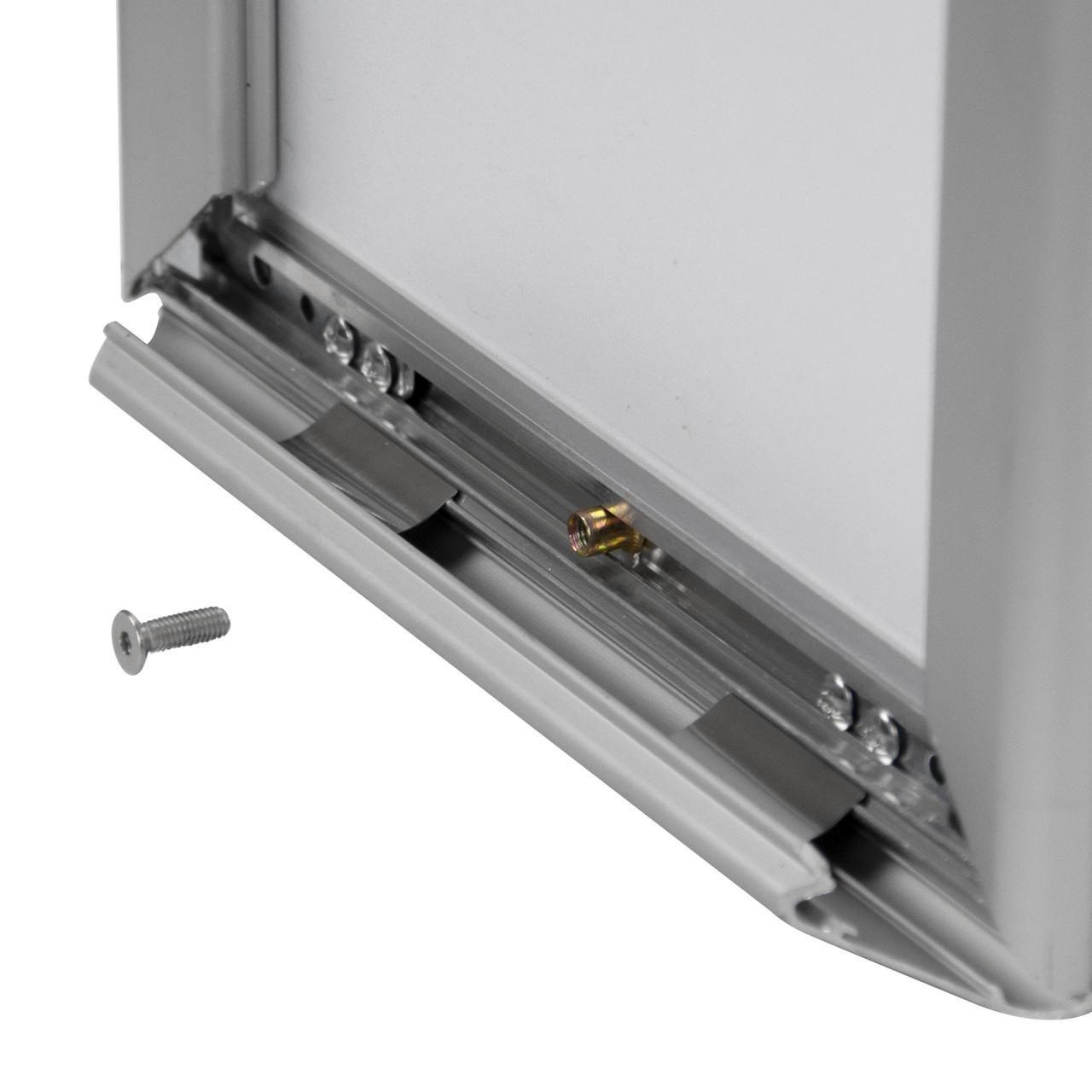 Manhattan A3 Silver Lockable Wall Mount Snap Frame | Mega Office Supplies