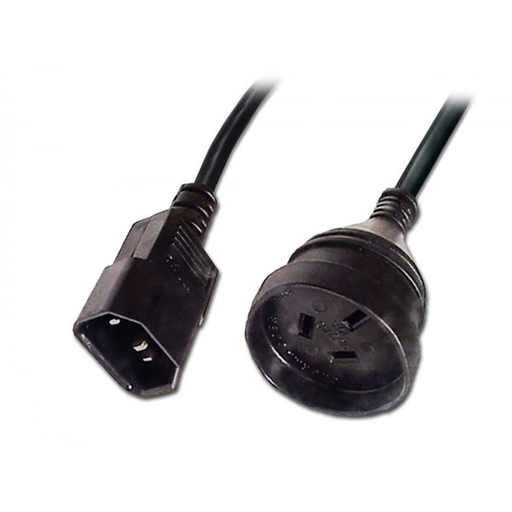 Lindy 1m Power Cable 10A IEC C14 Plug to 3-Pin Socket | Mega Office ...