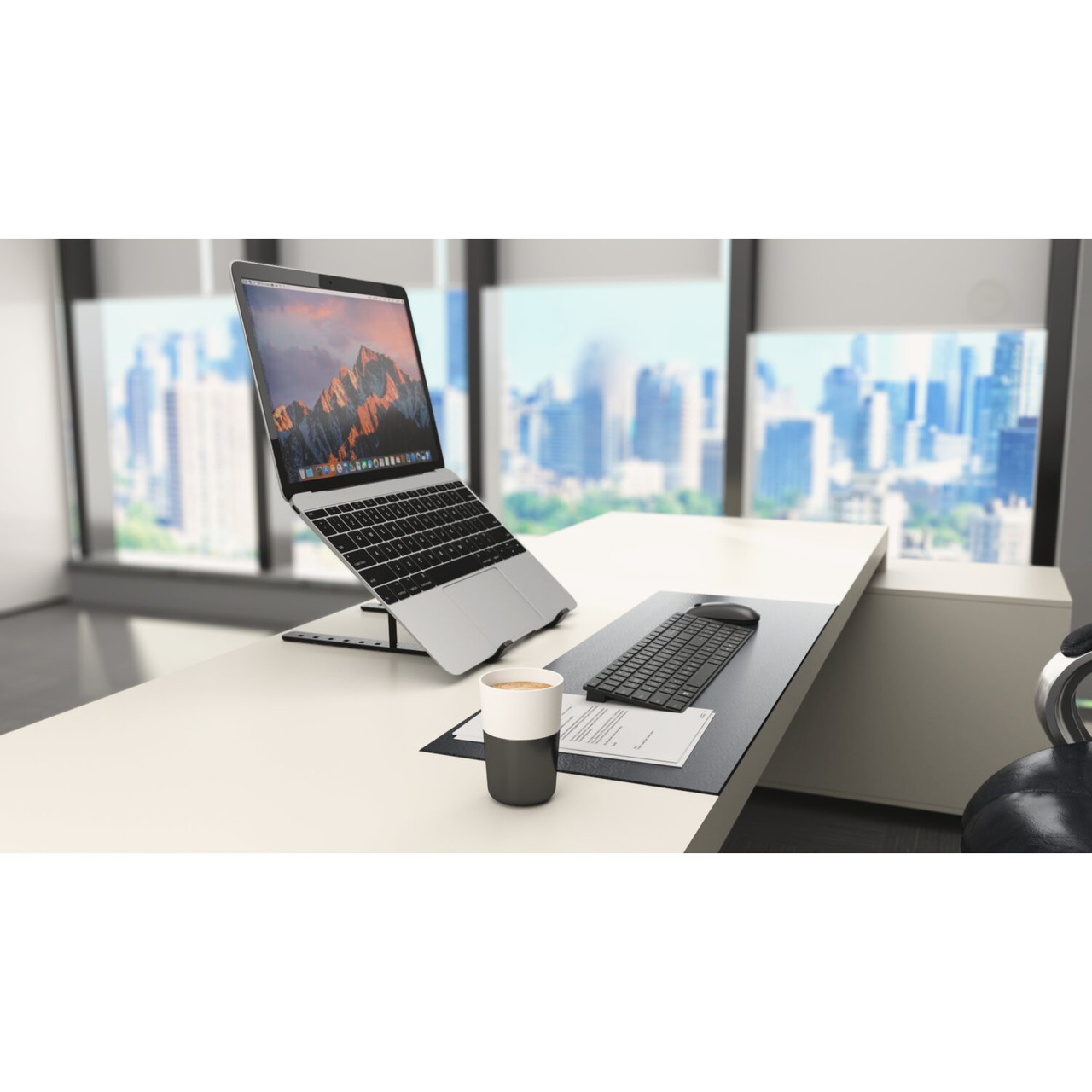 Kensington Collapsible Aluminum Laptop Riser Black | Mega Office Supplies