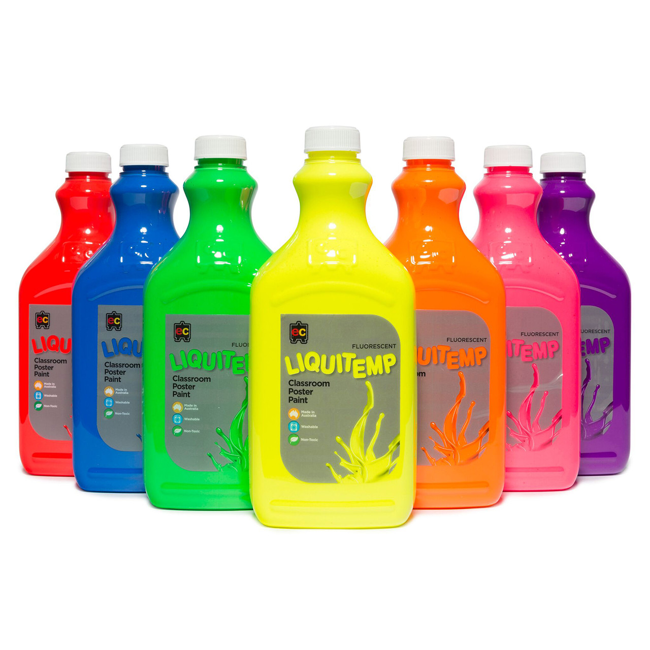 Fluorescent Liquitemp Poster Paint 2L Green | Mega Office Supplies