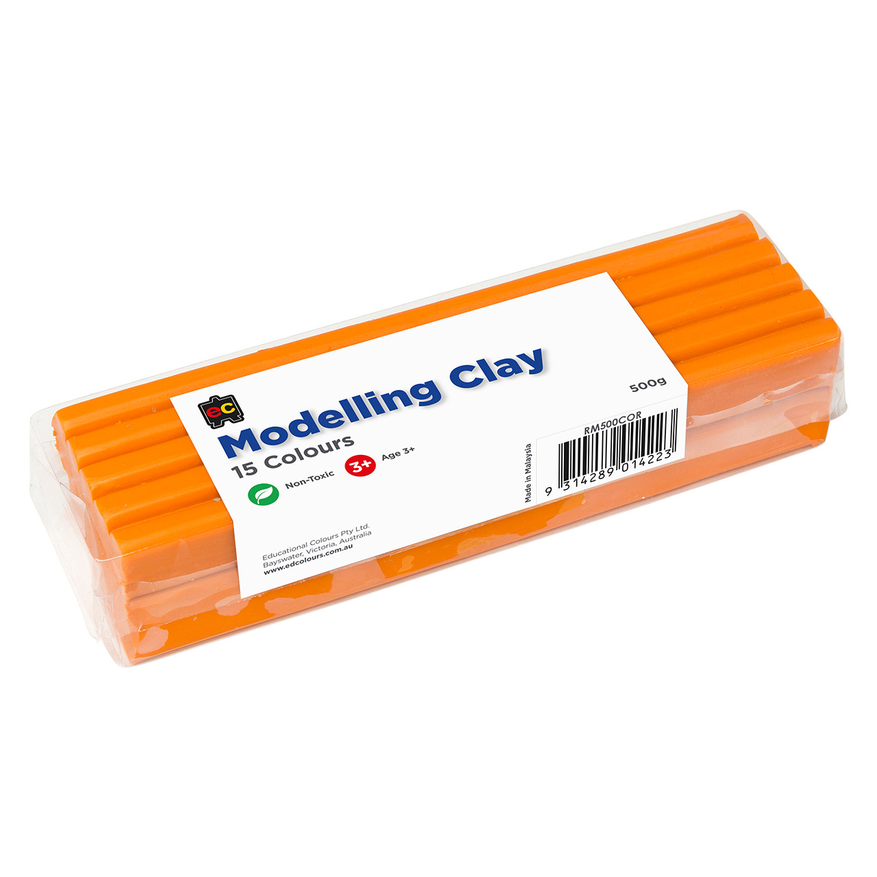 Orange Modelling Clay 500G - Educational Colours | Mega Office Supplies