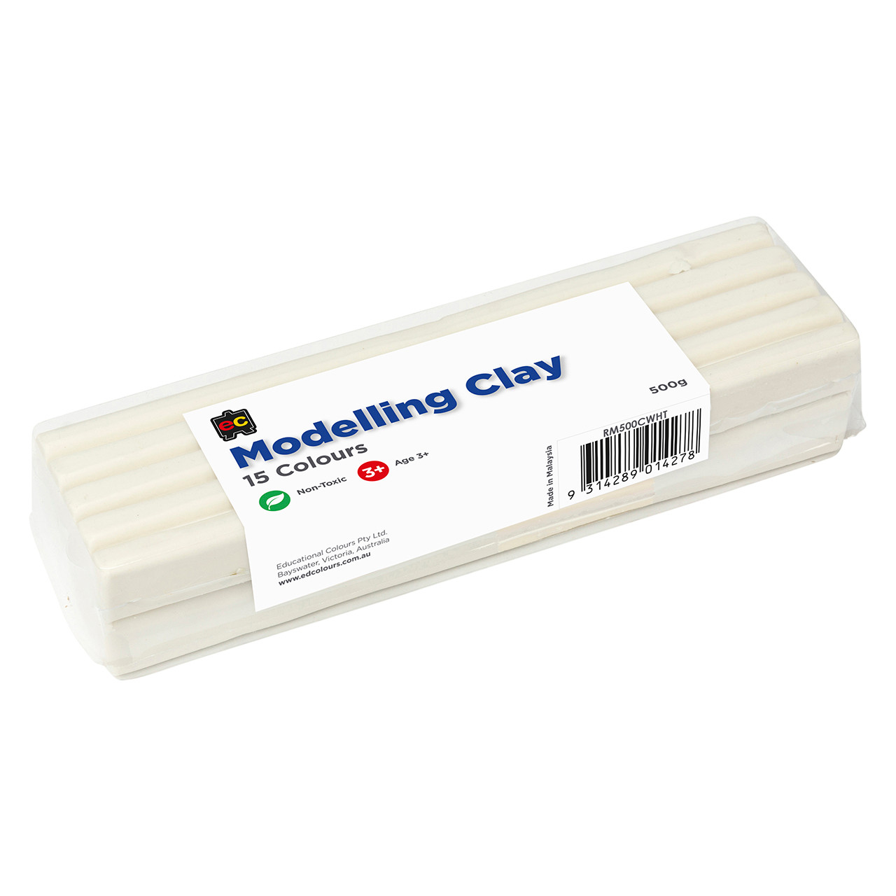 White Modelling Clay 500G - Educational Colours | Mega Office Supplies