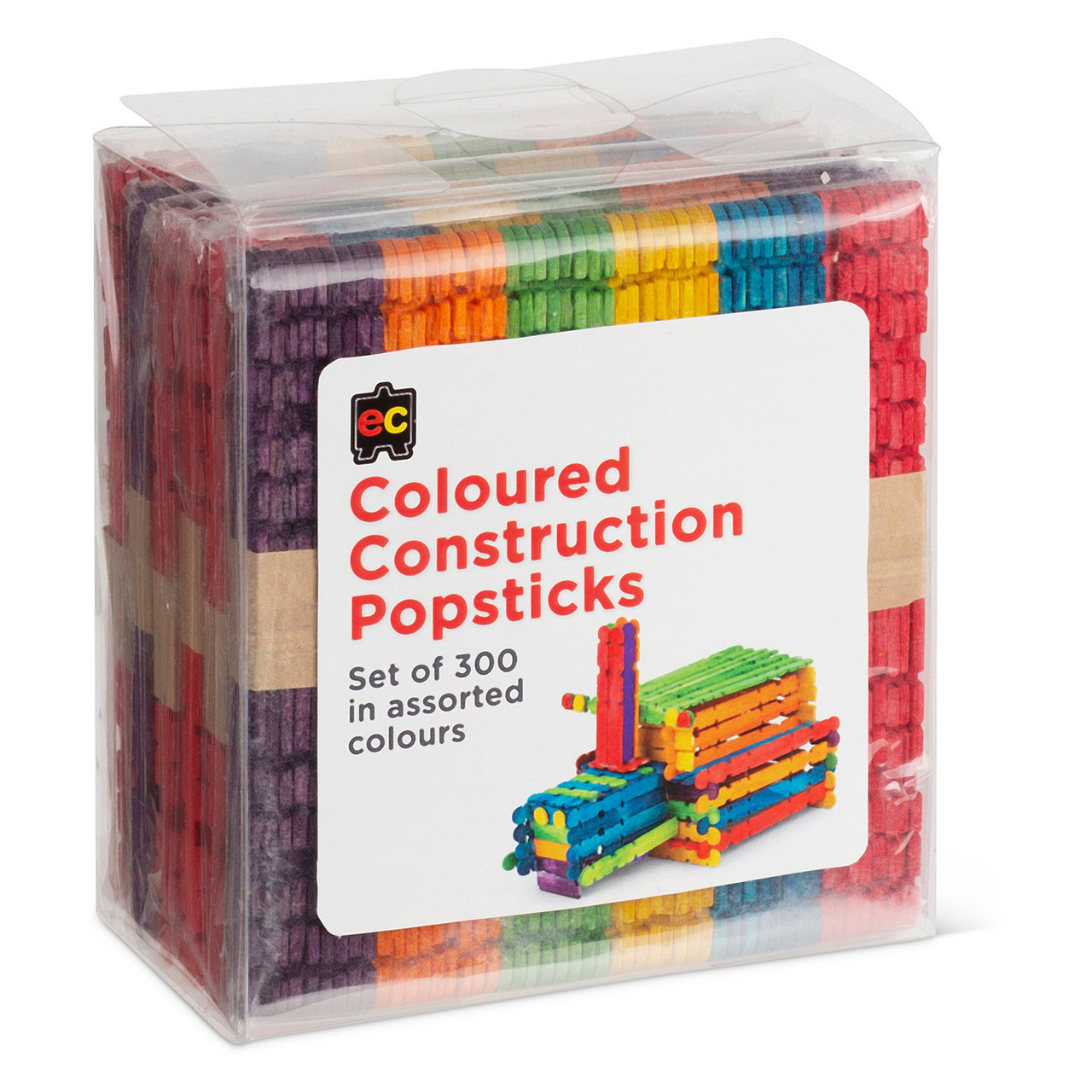 Coloured Construction Popsticks Set of 300 - Educational Colours | Mega ...
