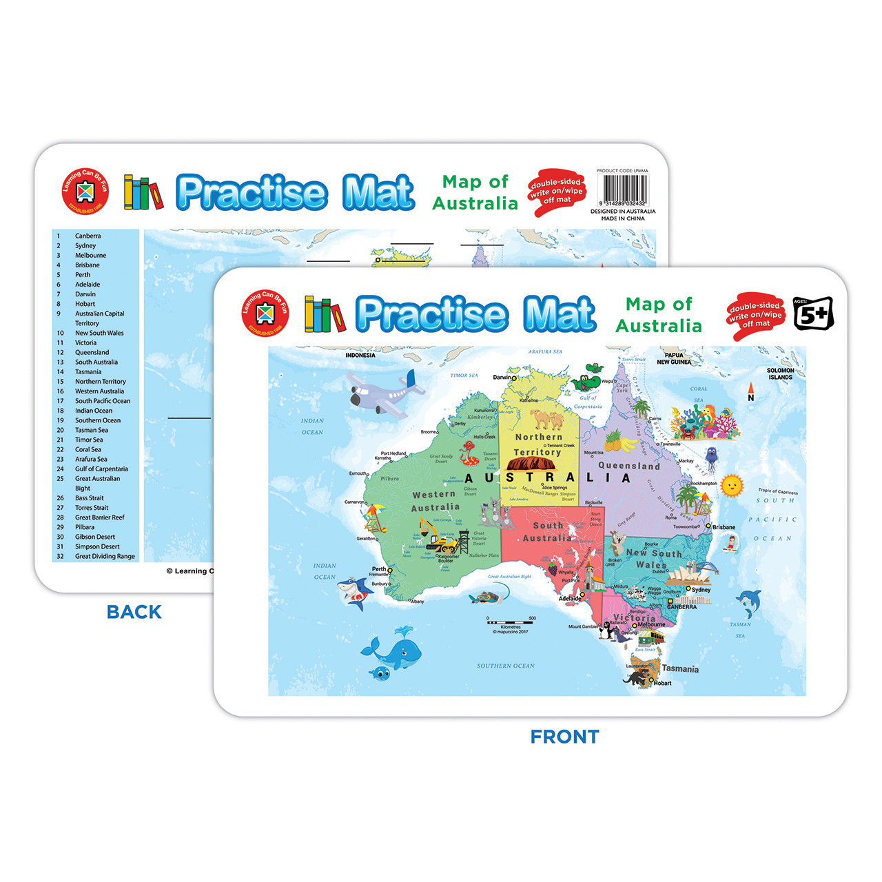 Map of Australia Practice Mat | Mega Office Supplies