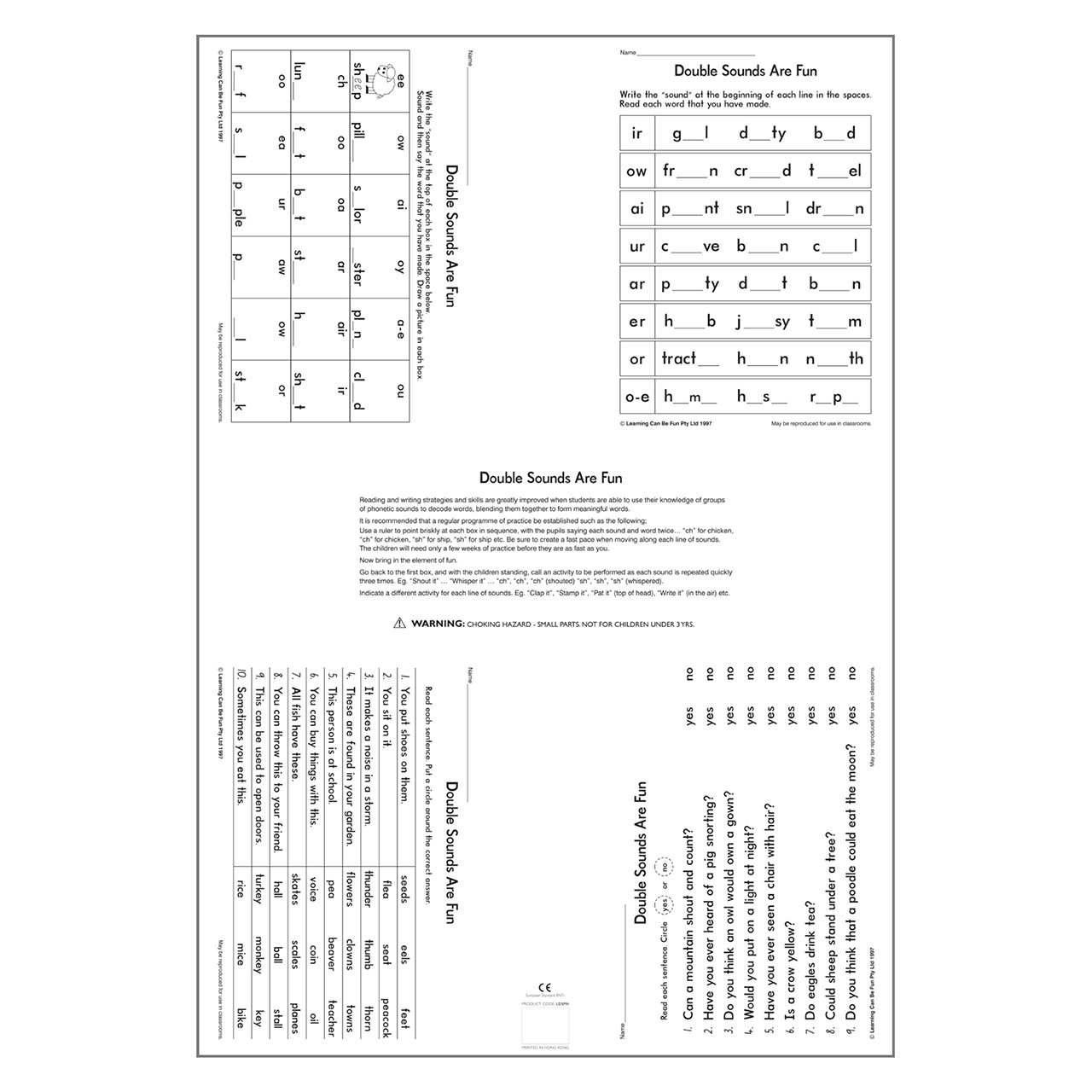 Double Sounds Are Fun Poster | Mega Office Supplies