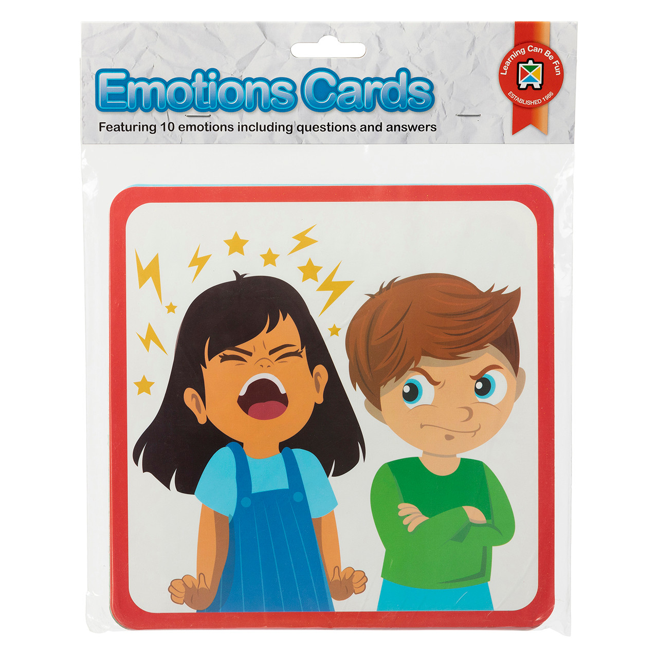 Learning Can Be Fun Set of 10 Emotions Cards | Mega Office Supplies