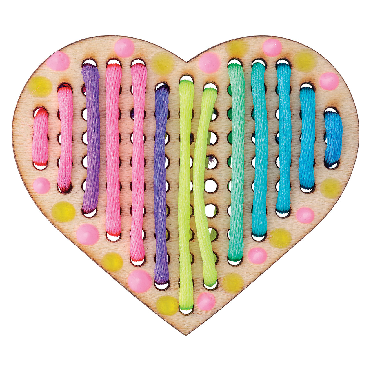 Wooden Threading Shapes Assorted Pack of 30 | Mega Office Supplies