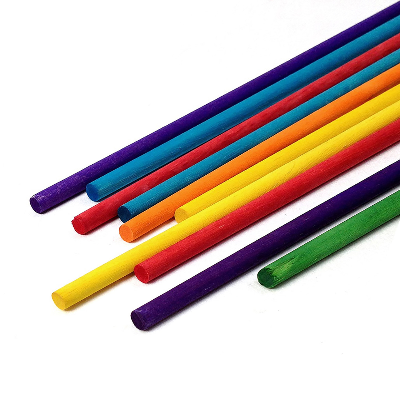 Dowel Rod 6mm x 30cm Coloured Pack of 10 | Mega Office Supplies