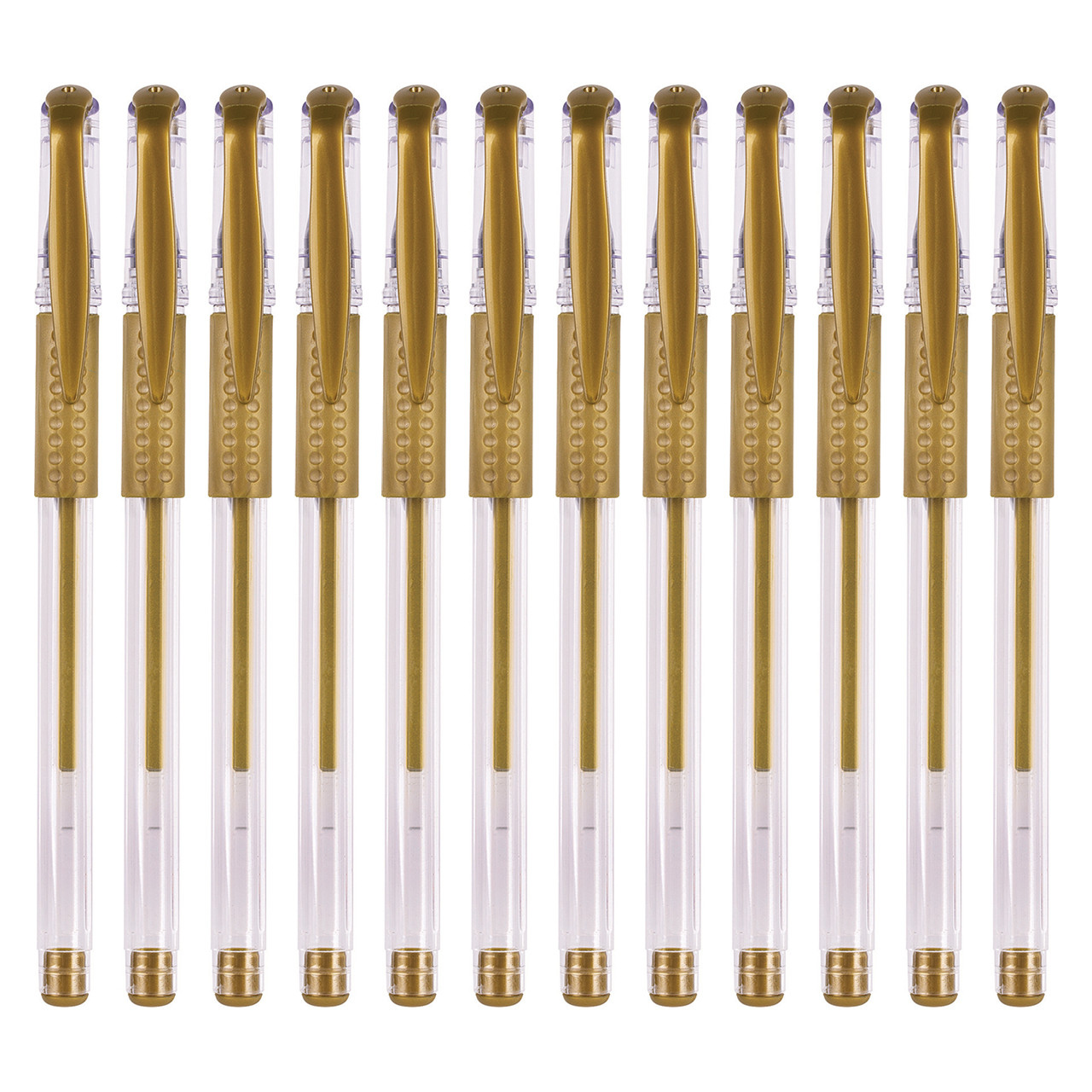 Basics Gold Gel Pens Pack of 12 | Mega Office Supplies