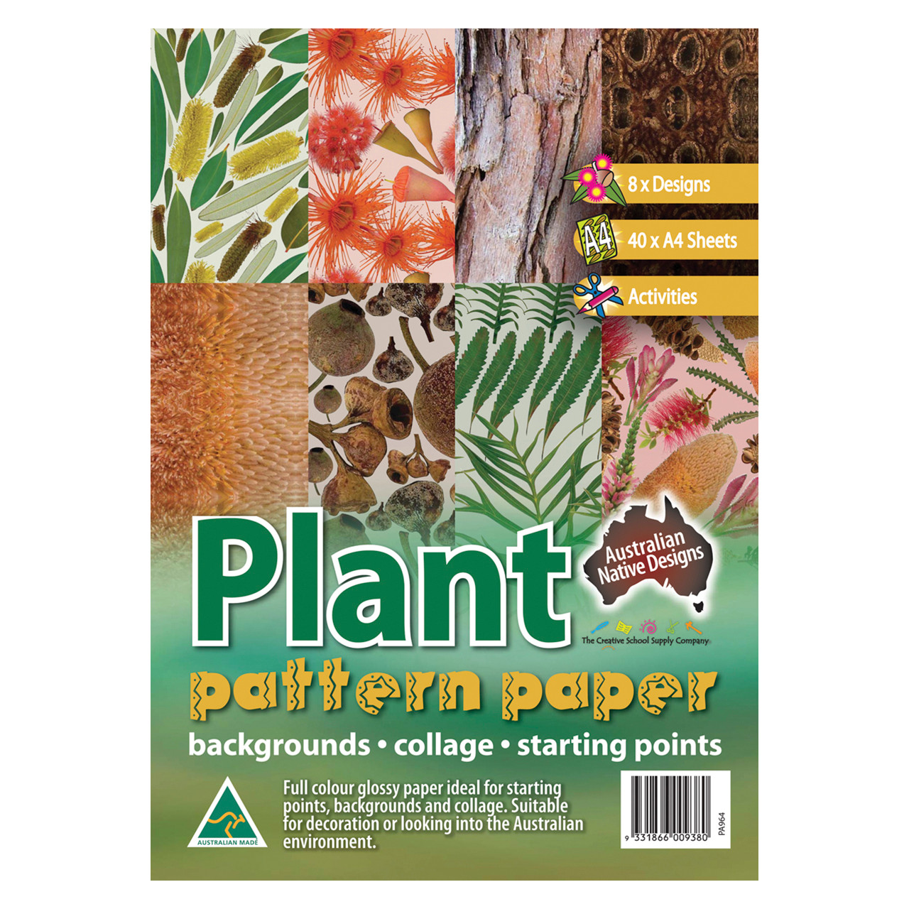 Pattern Papers Plant 40's | Creative School Supply | It's A Mega Thing