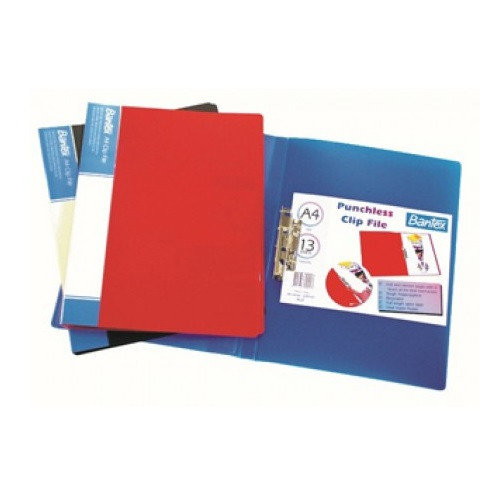 Bantex Punchless Clip File A4 Red | Mega Supplies