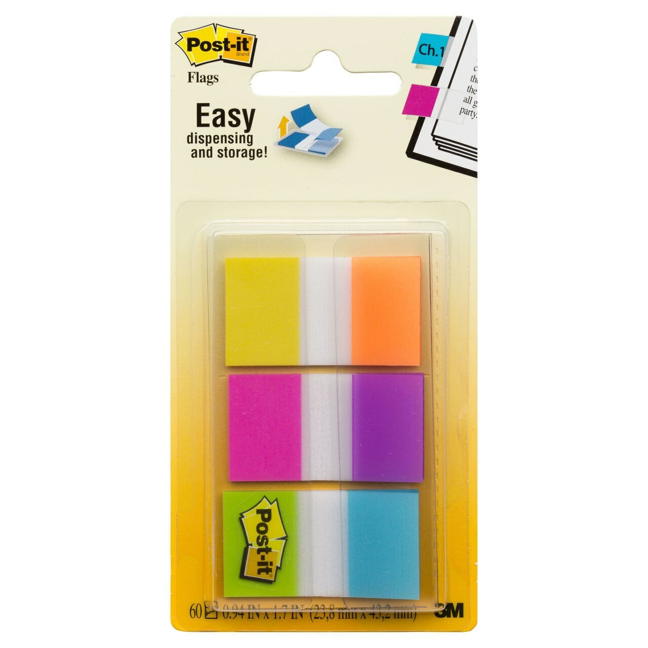 3M 680-EG-ALT Alternating Colours Post-it Flags 23.8x43.2mm | Mega ...