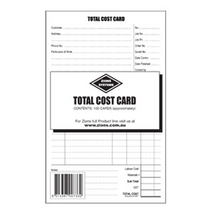 Zions TCC Total Cost Cards