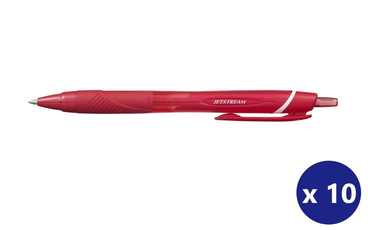Uni-Ball Jetstream Red Retractable Rollerball - Box of 10 | Mega Office ...