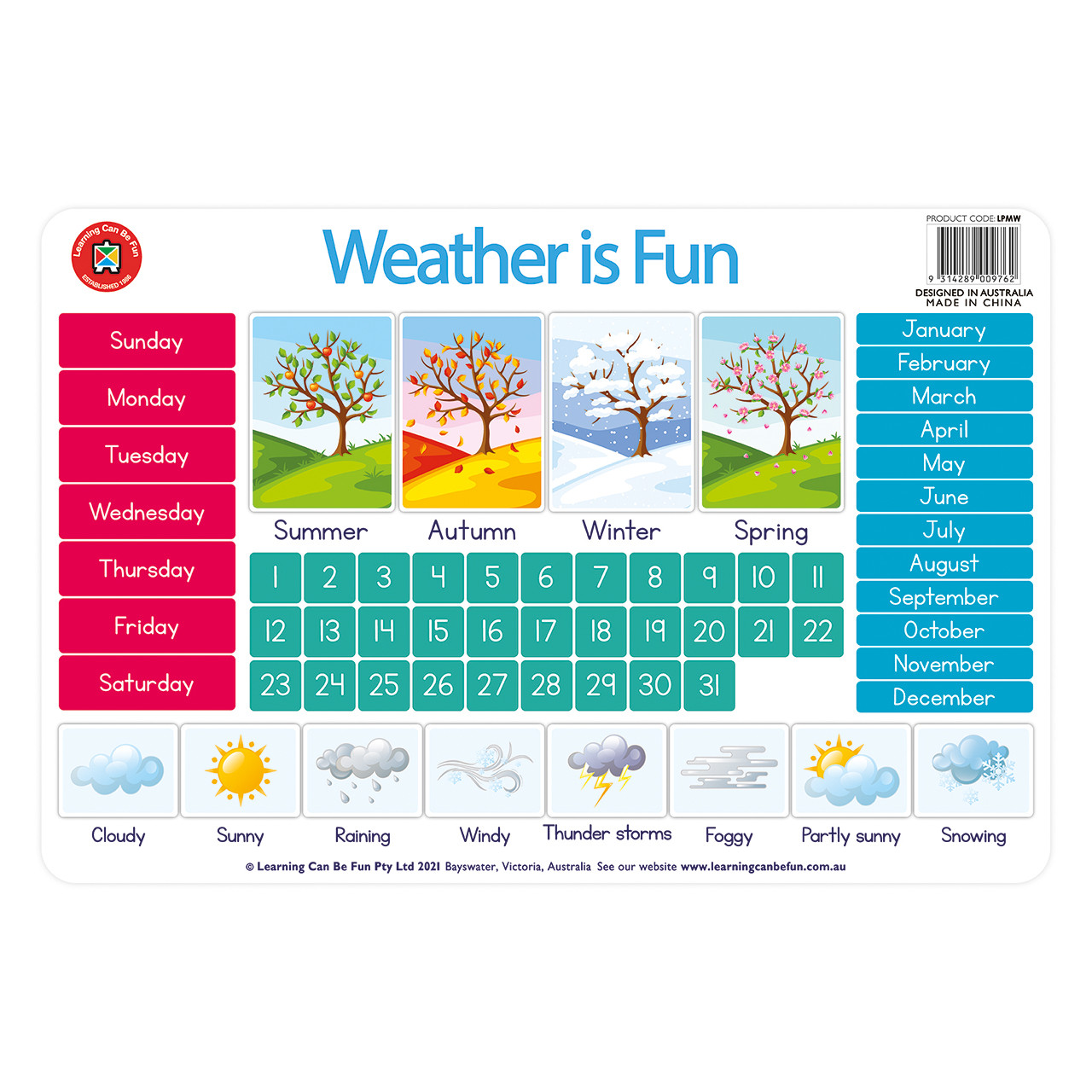 Weather Fun Placemat | Mega Office Supplies