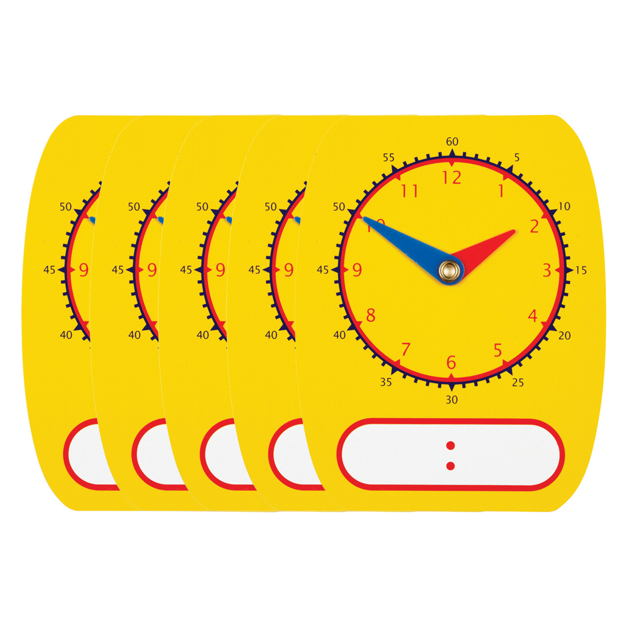 Clock Dials - Analogue and Digital (Set of 5) | Mega Office Supplies