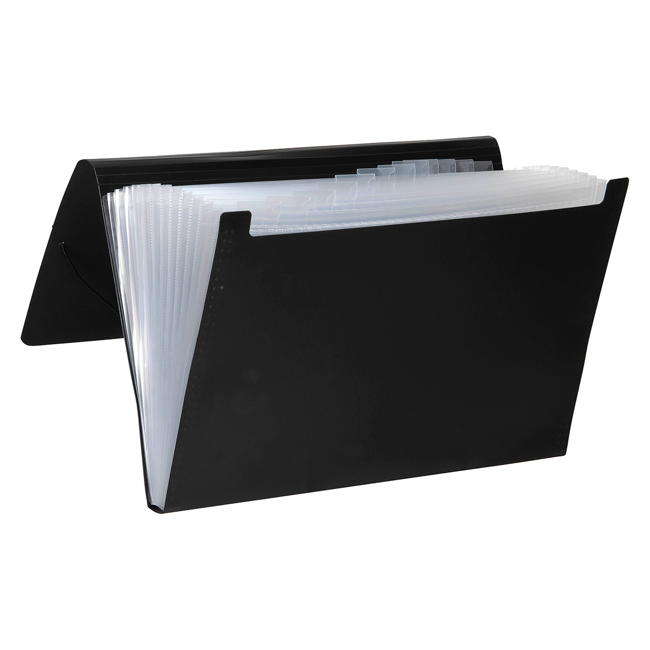 Marbig Expanding File 12 Pocket Foolscap Black | Mega Office Supplies