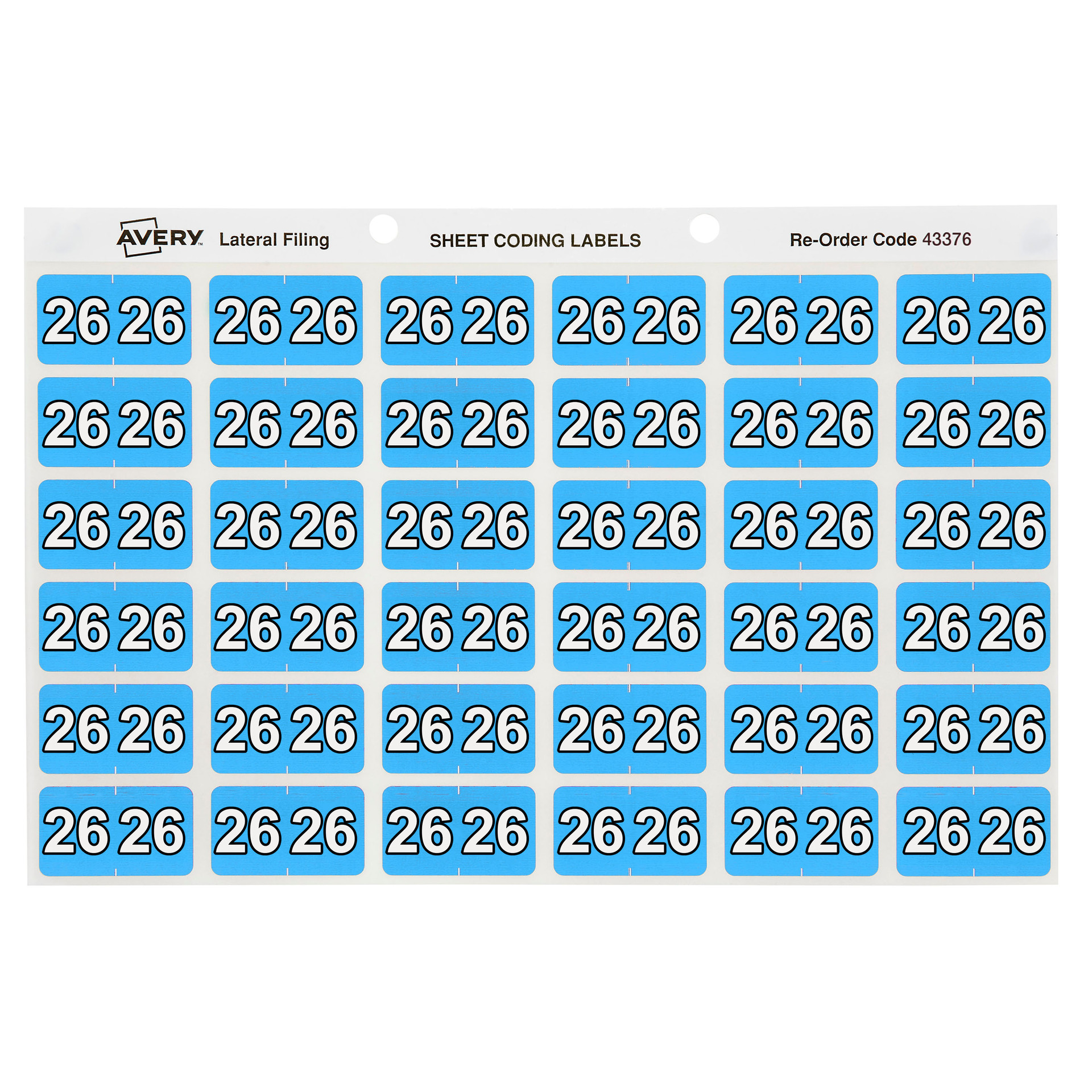 Avery 43376 Year 2022 Side Tab Code Labels | Mega Office Supplies