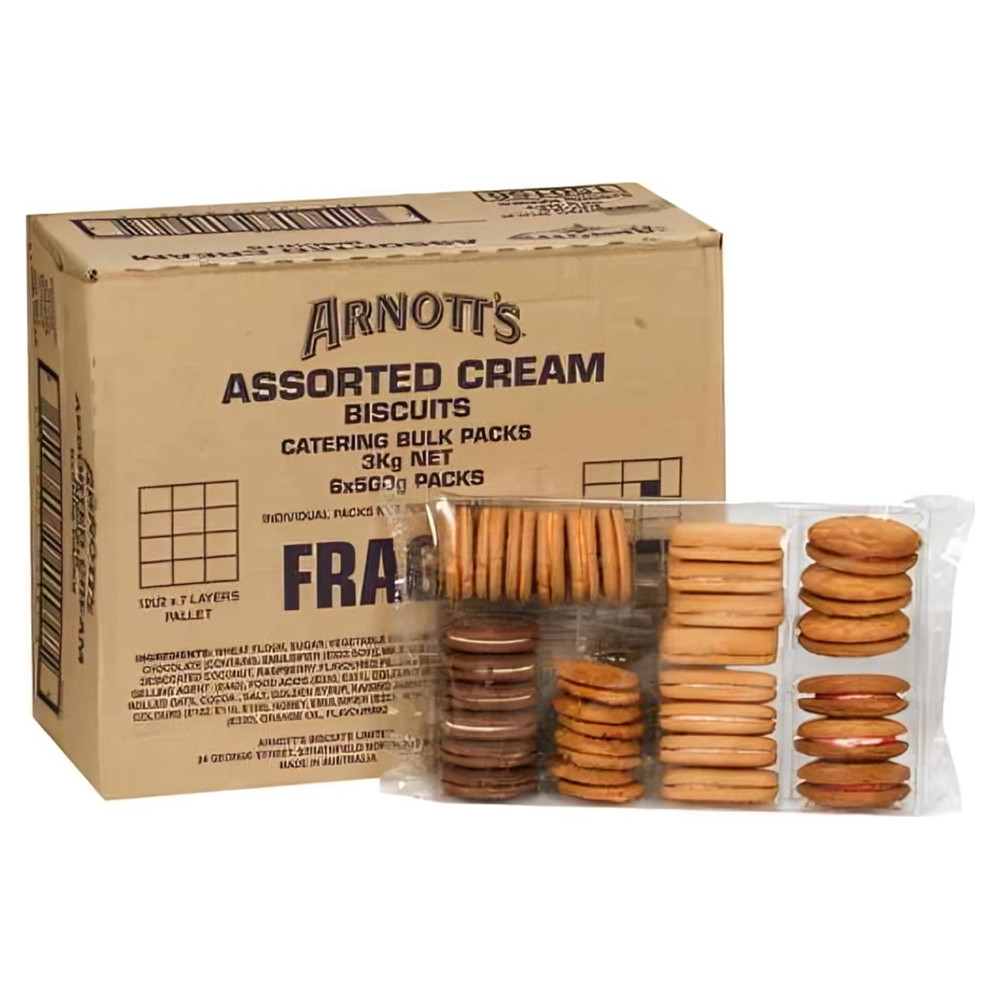 Arnott's Biscuits Assorted Creams Carton 3kg | Mega Office Supplies