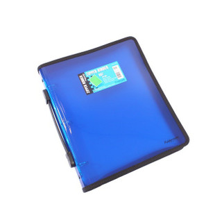 Foldermate A4 Zipper Binder Pop Gear Blue 3-O Ring