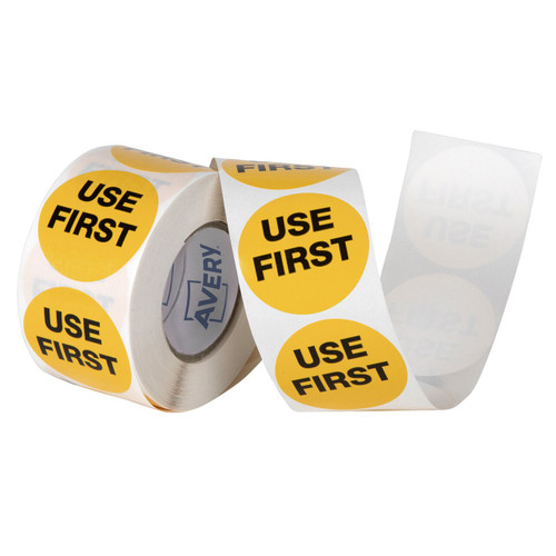 Avery 937343 Use First Labels - Removable Orange/Black, 500 Labels ...