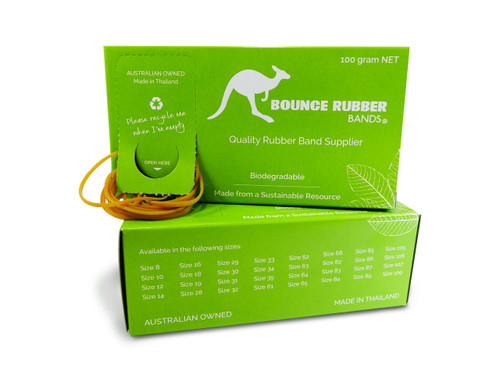 Bounce Rubber Bands Size 18 Natural Tan - 500gm Bag | Mega Office Supplies