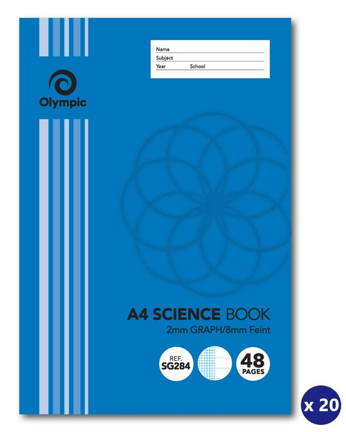 Olympic A4 48 Pages Science Book with 2mm Graph/8mm Feint Ruled | Mega ...