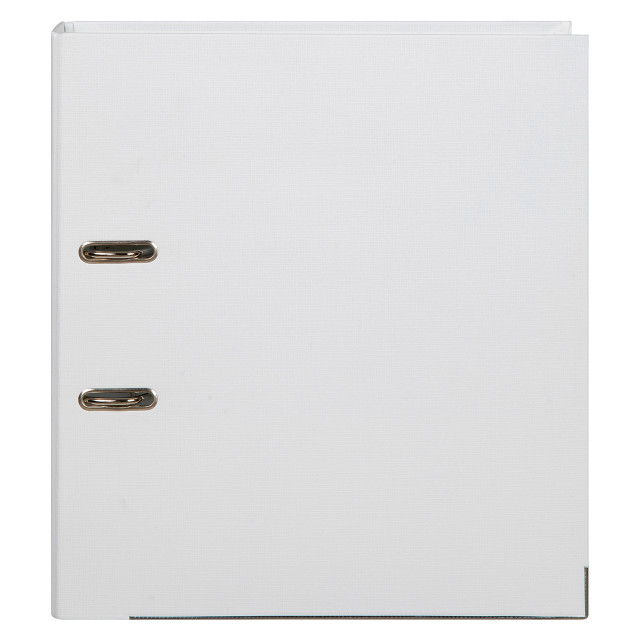 Marbig Lever Arch File PE Linen A4 White | Mega Office Supplies