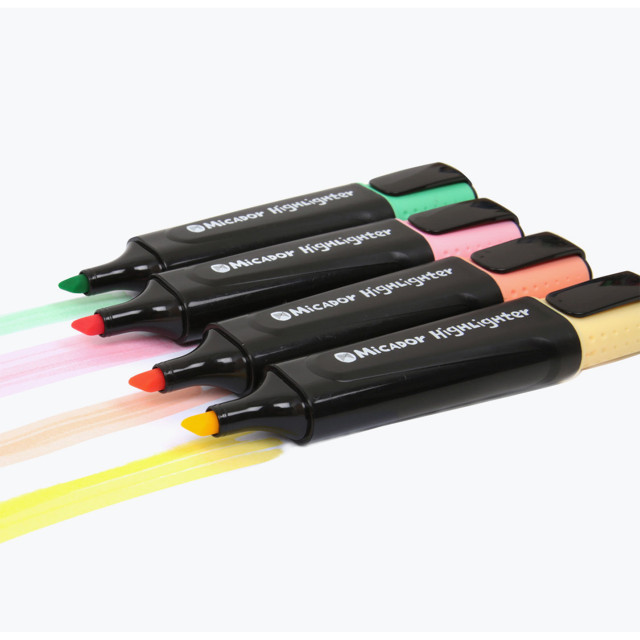 Micador Eco Highlighters Assorted Wallet 4 | Mega Office Supplies