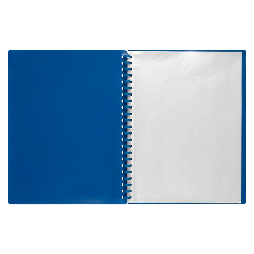 Marbig Refillable Display Book 20 Pkt A4 Blue | Mega Office Supplies