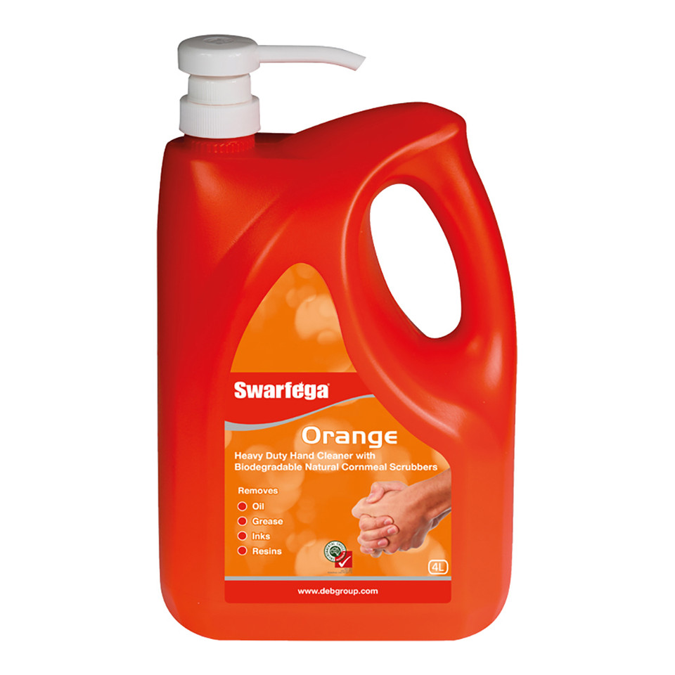 Deb Swarfega Orange HD Hand Cleaner 4L x 4 | Mega Office Supplies