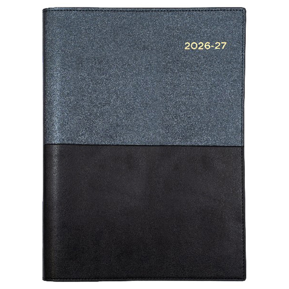 Collins Vanessa FY Diary 26-27 A5 WTV Black | Mega Office Supplies