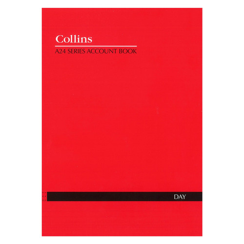 Collins Account Book Series 'A24' Day Red Cover | Mega Office Supplies