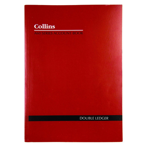 Collins Account Book Series 'A60' Double Ledger Red Cover | Mega Office ...