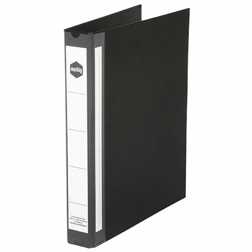 Mbg Ring Binder Deluxe 25mm 4D PE A4 Black Bx20 | Mega Office Supplies