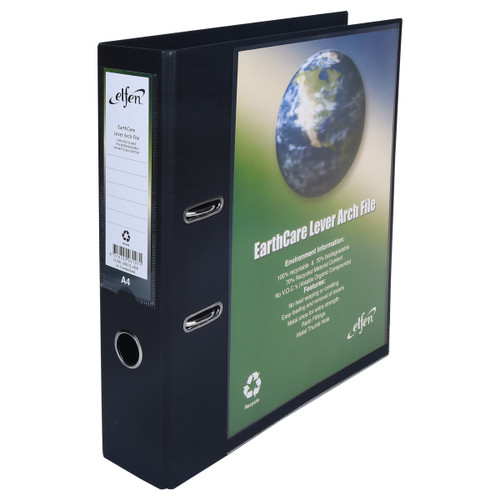 Earthcare Insert Lever Arch File A4 Black | Mega Office Supplies