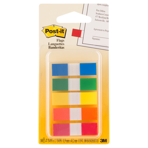 3M 683-5CF Coloured Post-it Flags 11.9x43.2mm - 100 Flags | Mega Office ...