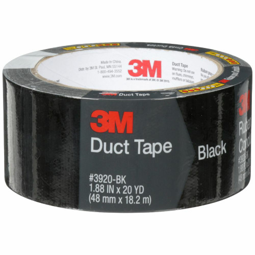 3M 3920-BK Black Duct Tape - 48mmx18.2m | Mega Office Supplies