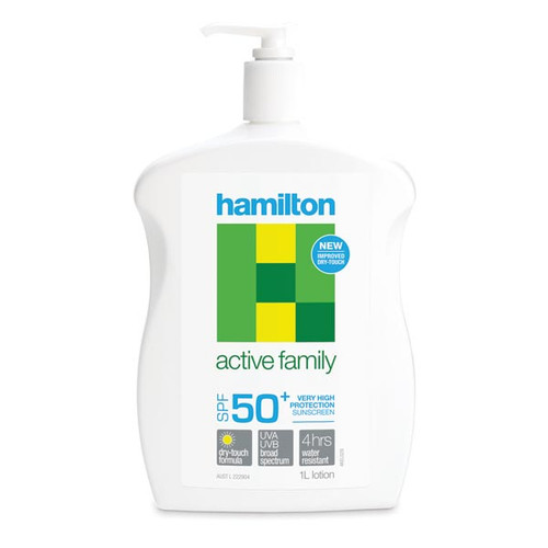 Hamilton Active Family SPF50+ Lotion 1L | Mega Office Supplies
