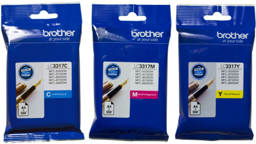 Brother LC-33173PK Colour Ink Cartridge Triple Pack, 1650 Pages