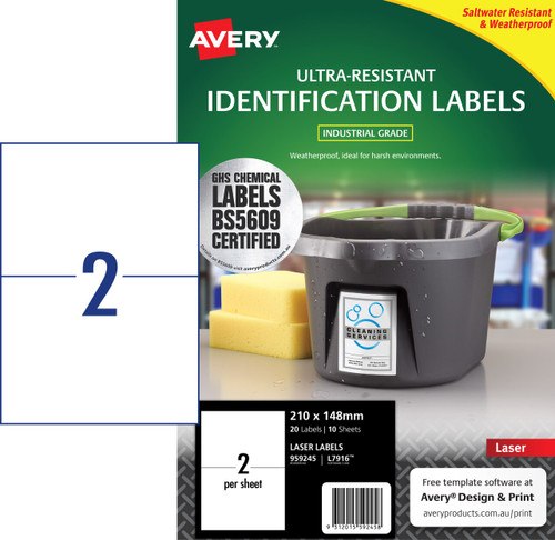 Avery Ultra Heavy Duty Labels LL7916 - 210x148mm | Mega Office Supplies