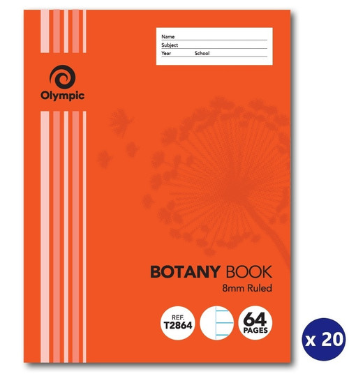 Olympic A4 Botany Book 64 Pages 8mm Feint - Pack of 20 | Mega Office ...