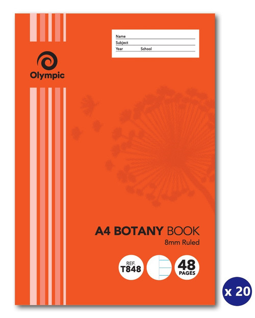 Olympic A4 Botany Book 48 Pages - Pack of 20 | Mega Office Supplies