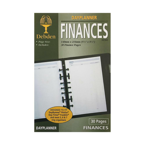 Collins Debden Desk Size Finances Dayplanner Refill | Mega Office Supplies