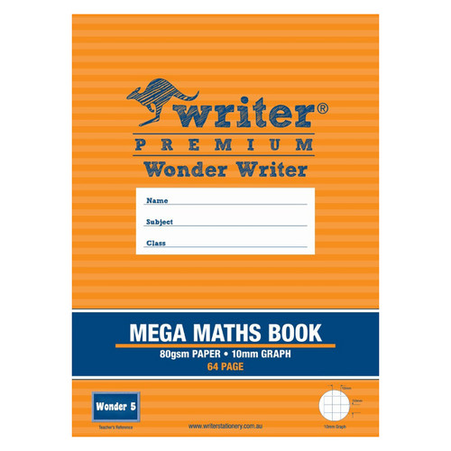 Writer Wonder Writer Mega Maths Book 64pg 10mm Graph