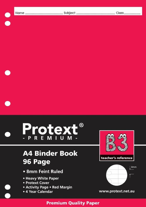 Binder Book A4 96P 8mm Ruled Margin B3 Pk10 | Mega Office Supplies